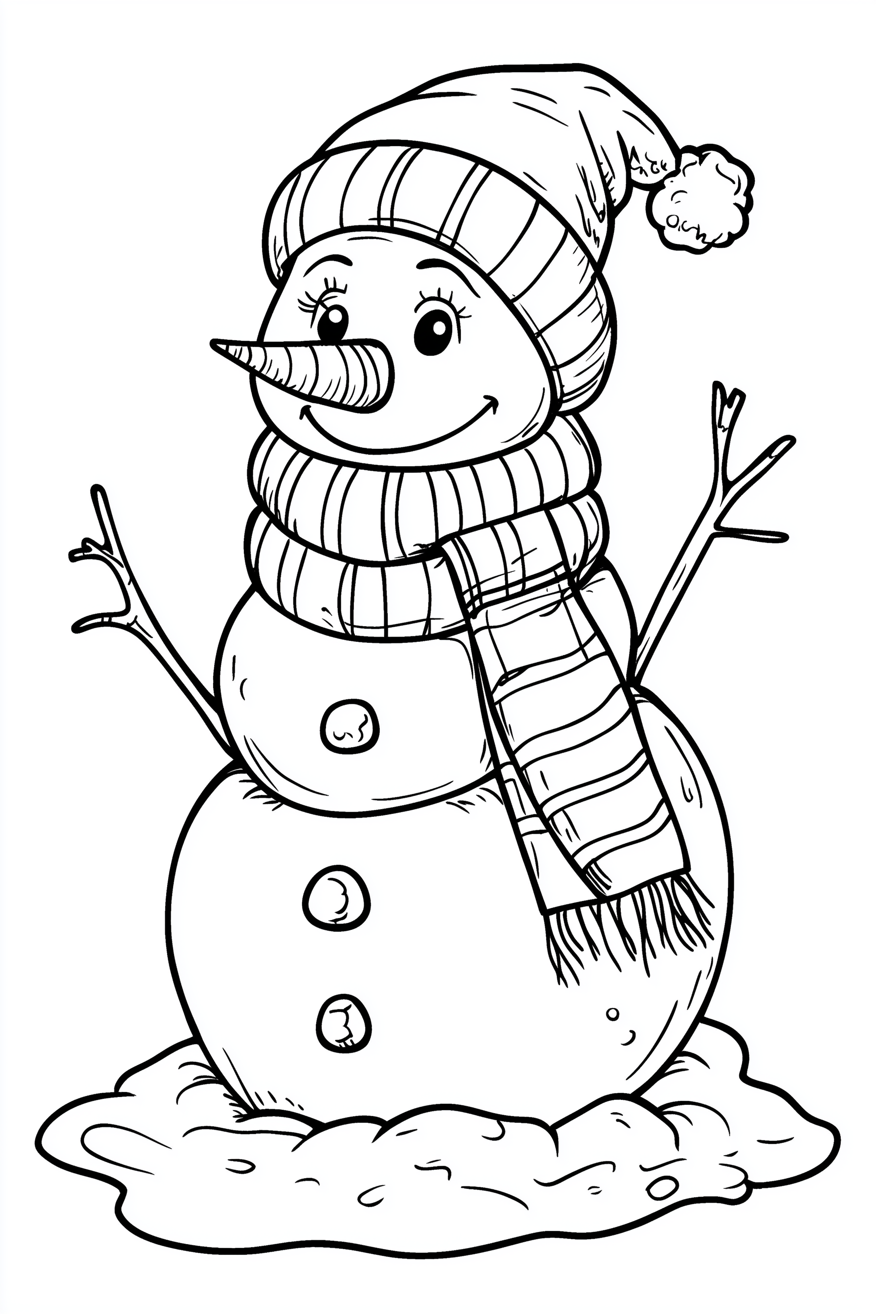 40 coloriages de bonhommes de neige gratuits à imprimer