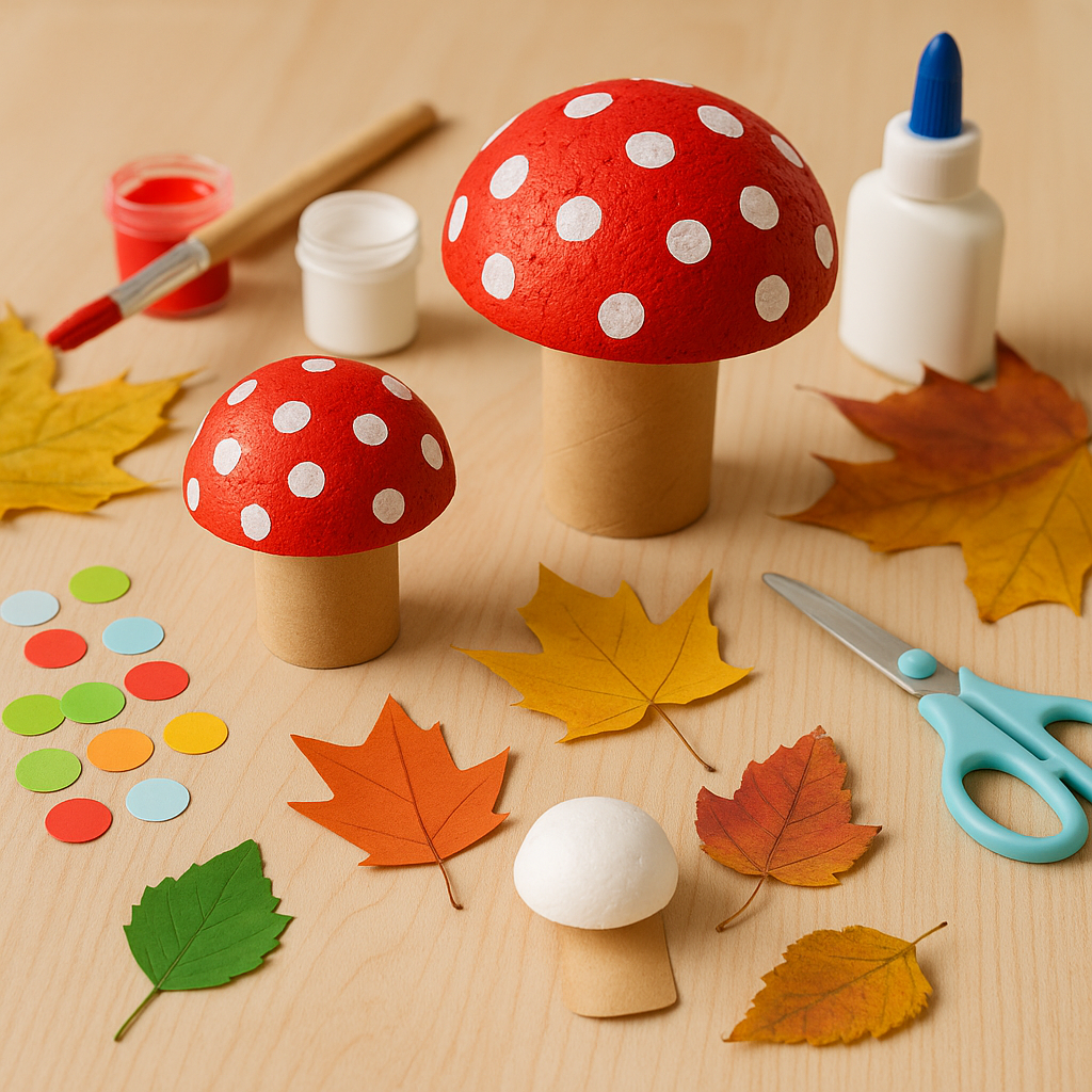 6 bricolages de champignons à faire en maternelle