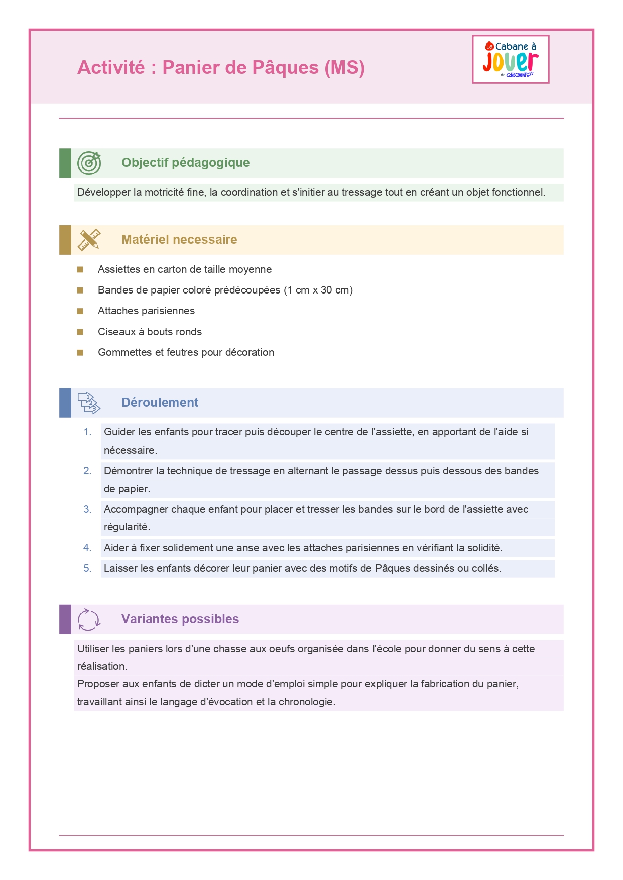 Pâques en maternelle : 21 Fiches et idées d’activités sur le thème