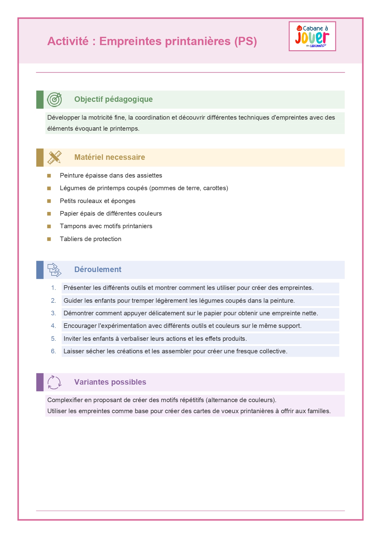 Printemps maternelle : Fiches, exercices et activités pour GS et MS