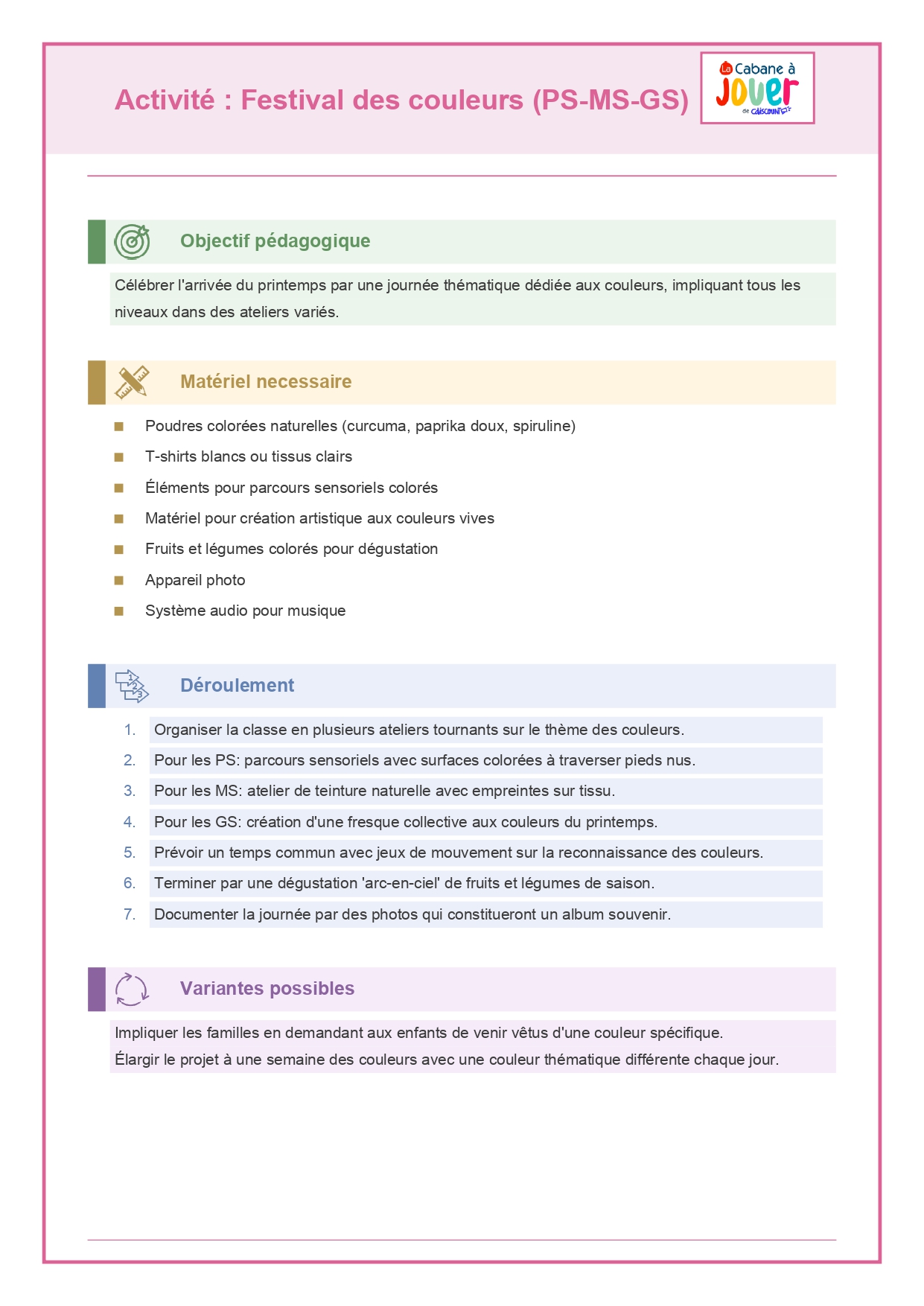 Printemps maternelle : Fiches, exercices et activités pour GS et MS