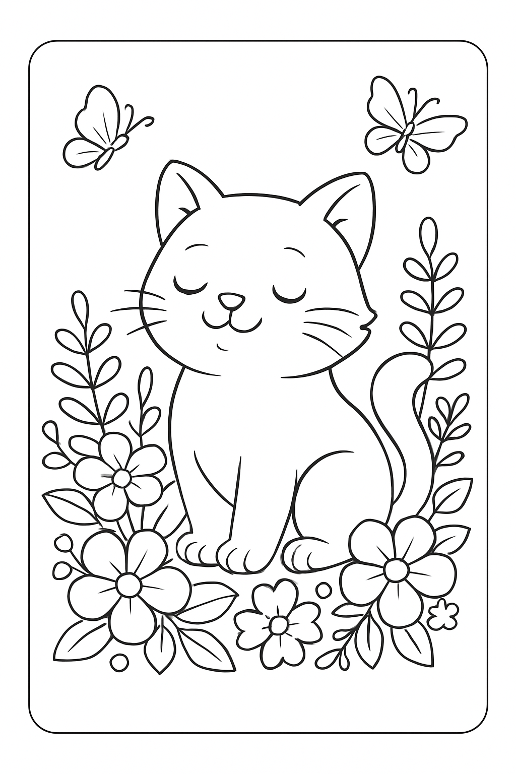30 coloriages et dessins de chats et chatons à imprimer