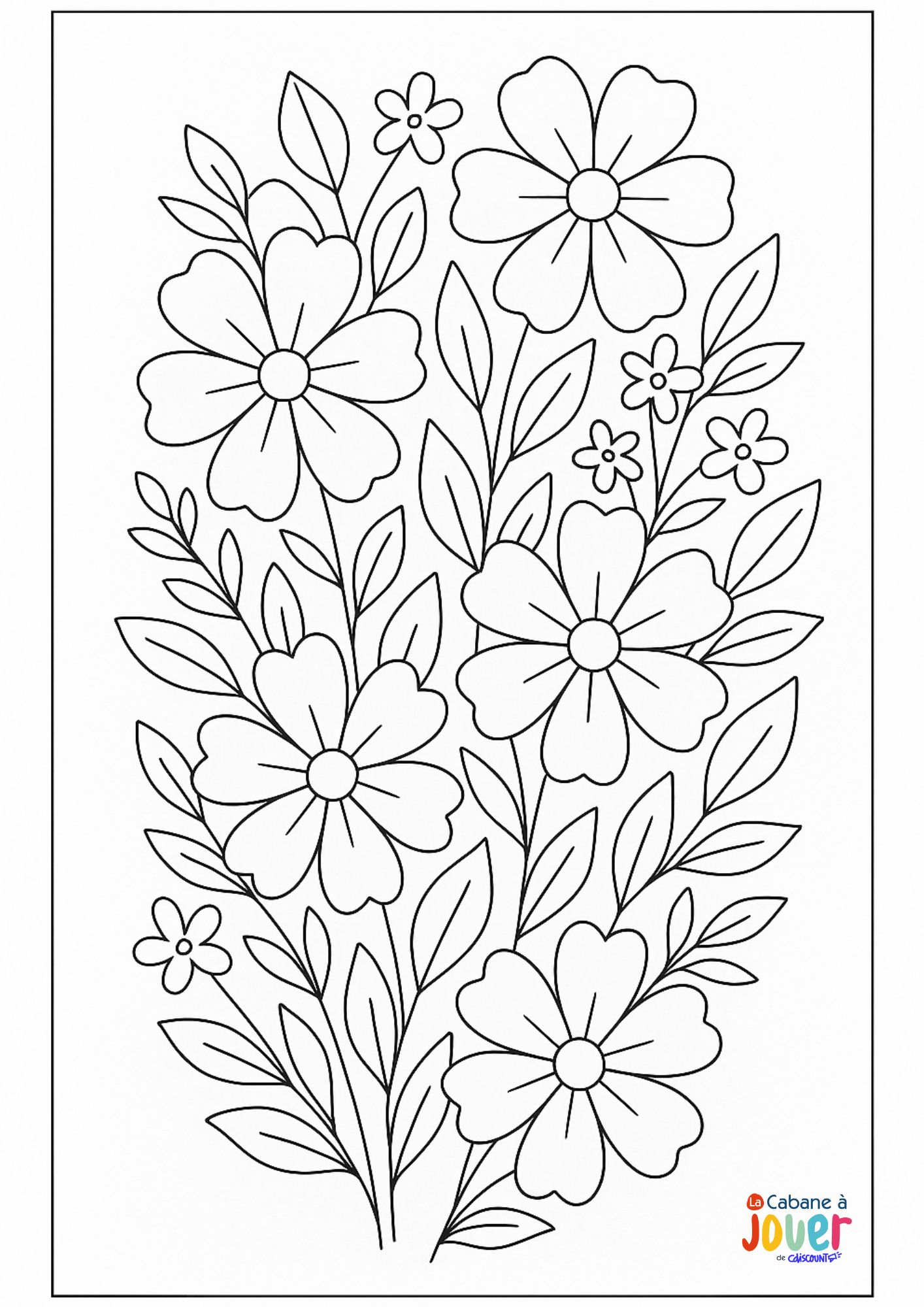 Les plus beaux coloriages de fleurs à imprimer : motifs simples et ...