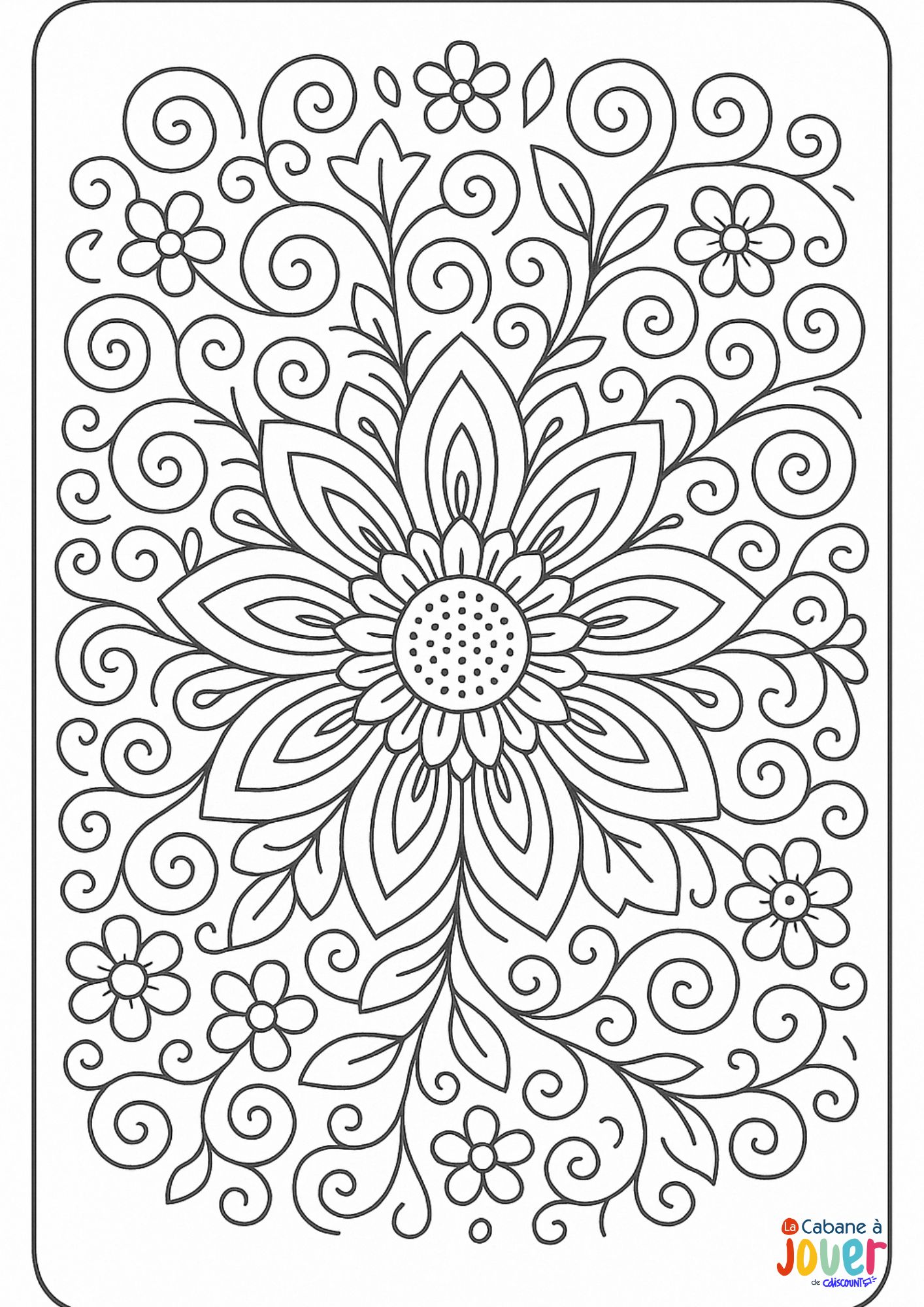 Les plus beaux coloriages de fleurs à imprimer : motifs simples et ...