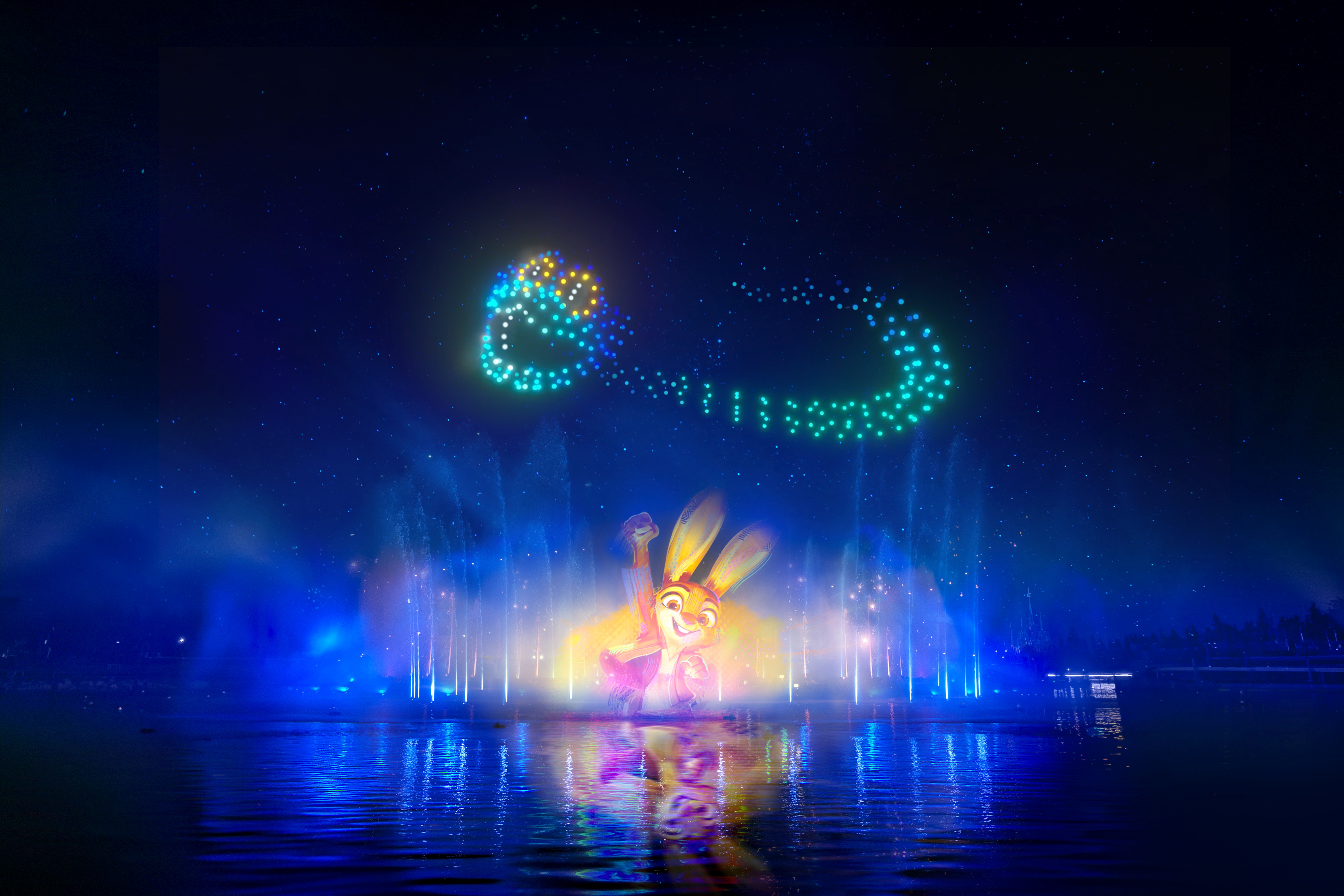Spectacle nocturne Disneyland Paris : Disney Cascade of Lights